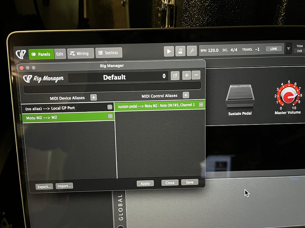 Rig manager and Global rackspace - Gig Performer on Mac OS X - Gig ...