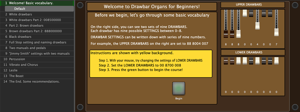 Crash course to Drawbar Organs inside GP - Shared rackspaces - Gig Performer Community