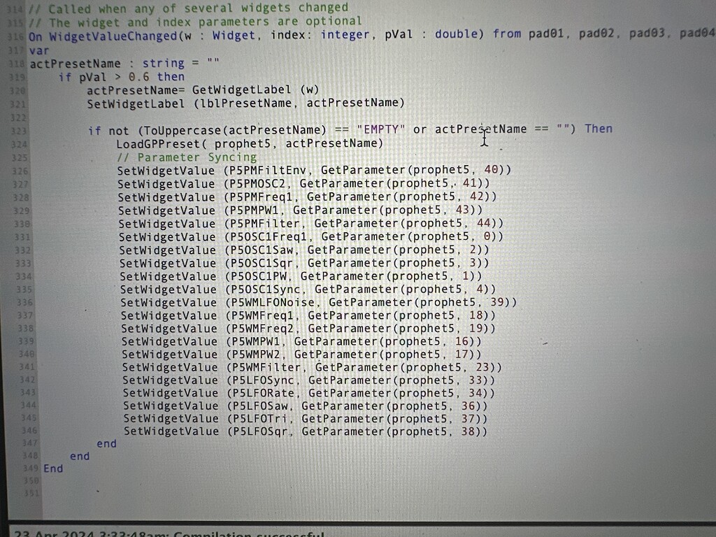 Optimizing Recalling Parameter Values - Scripting with Gig Performer - Gig Performer Community