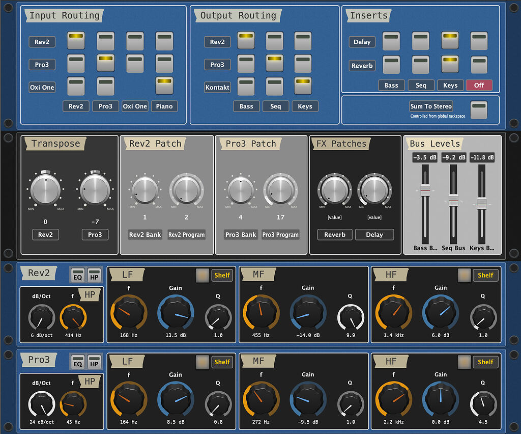 Routing, Levels & EQ with OSC for TotalMix - Shared rackspaces - Gig ...