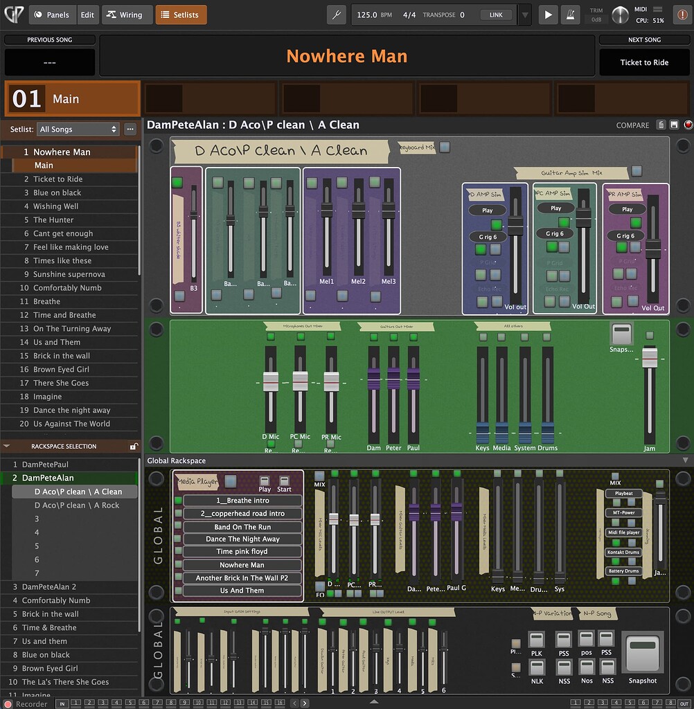 3 Mics Guitars multi layer keyboards to focusrite 18i8 - Shared ...