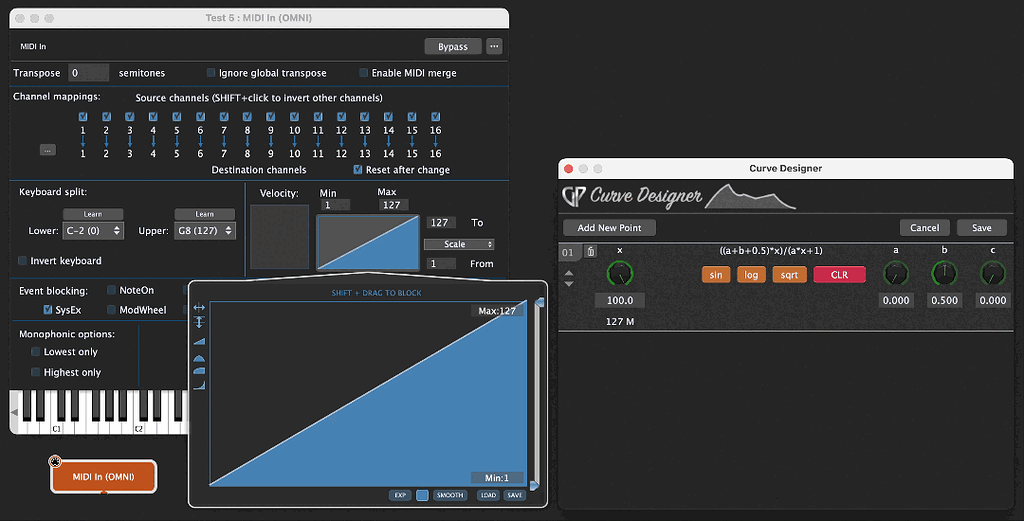 Velocity curve math tip - Tips and Tricks - Gig Performer Community