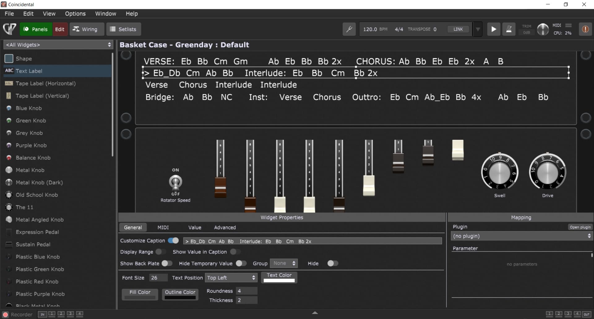 Widget for Lyrics/ChordPro file - General discussion about Gig ...