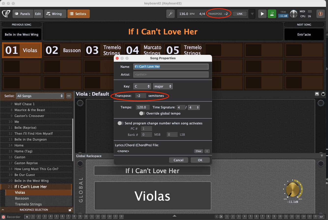 Bug - song transpose + changing songs = wrong note off - General discussion about Gig Performer ...