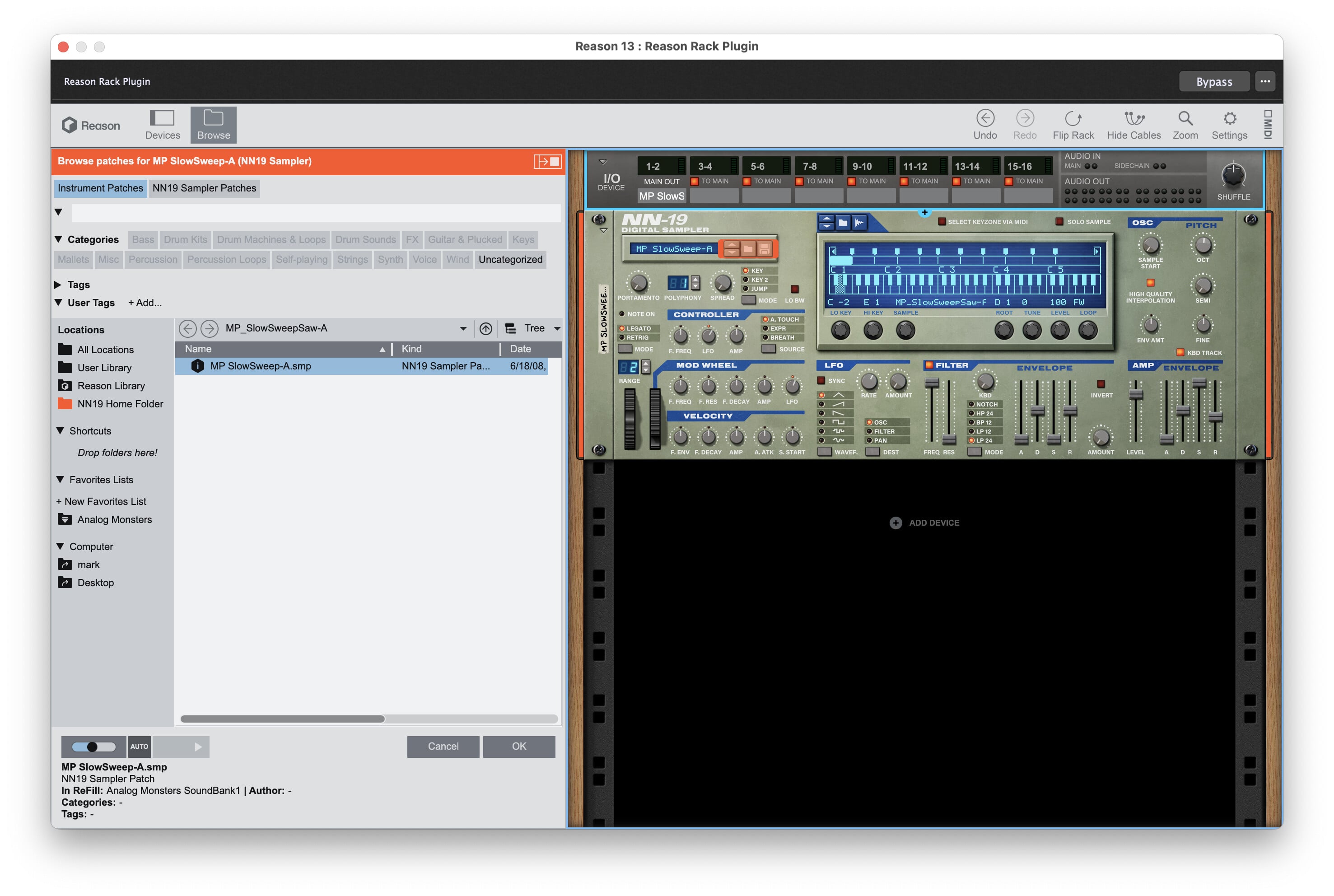 Routing MIDI to Reason Rack (Plug-in) - General discussion about Gig ...